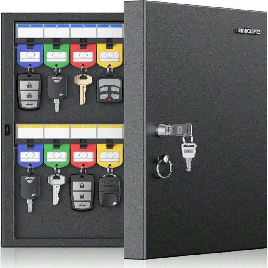 Uniclife 32 Position Key Lock Box, Wall Mount Key Box, Car Key ...