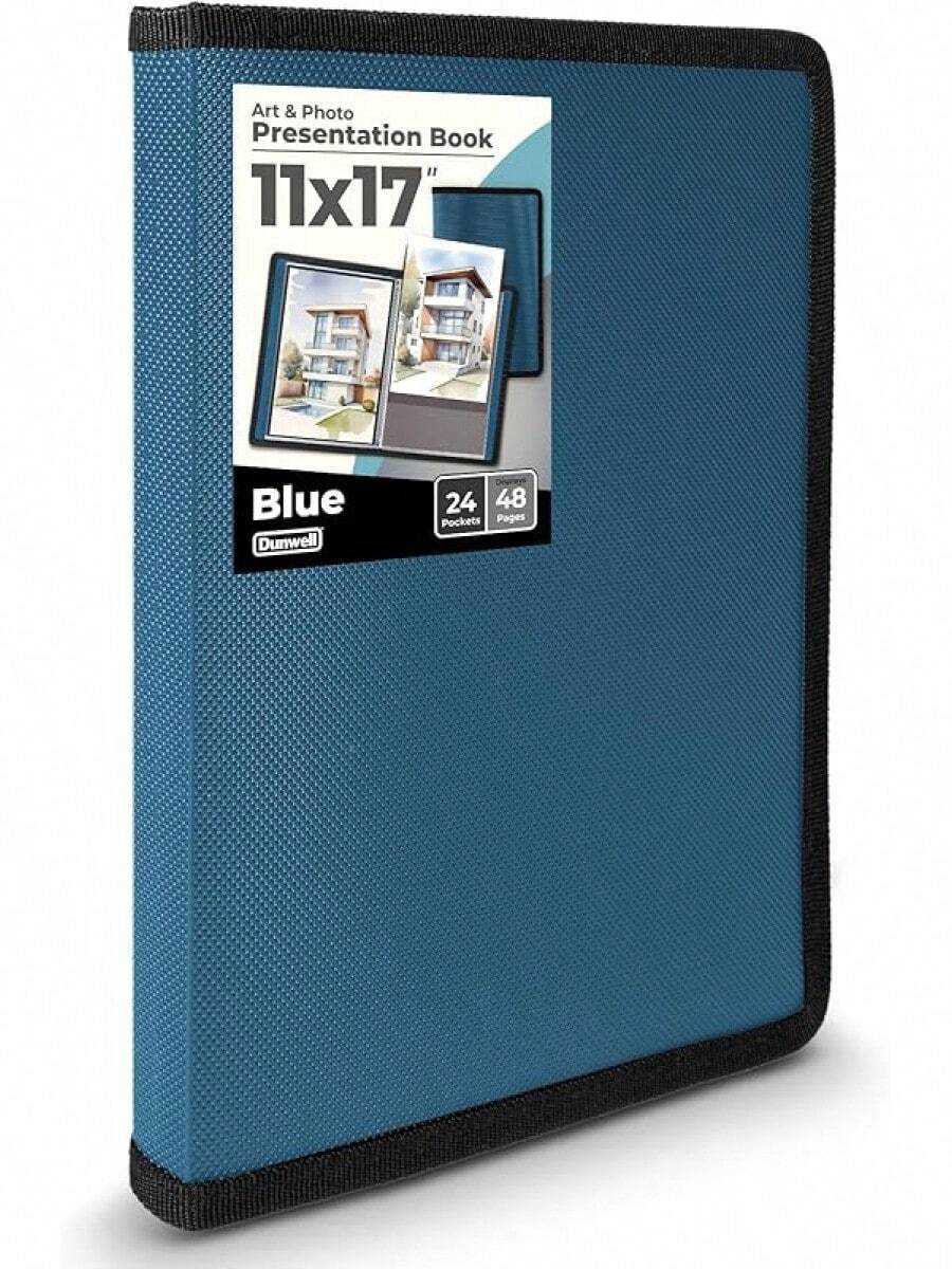 Dunwell 11x14 Art Portfolio Binder With Mounting Paper (Black), Large ...