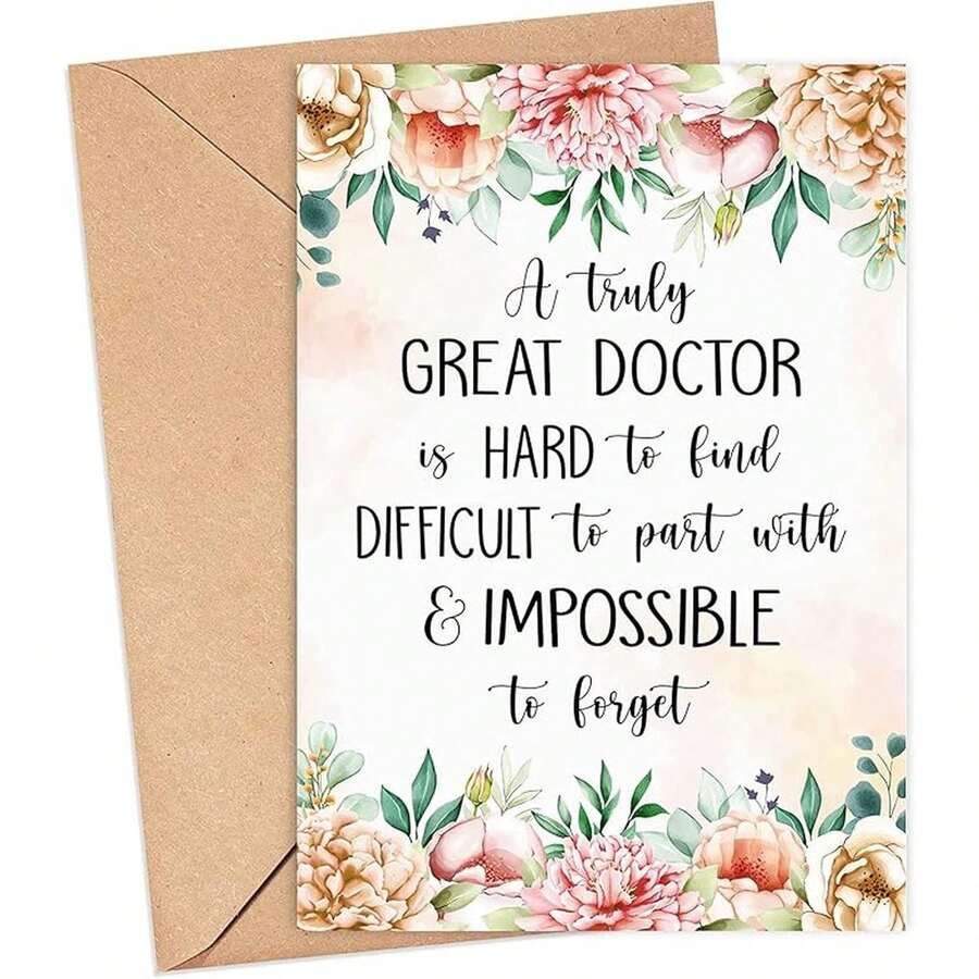 Doctor Card - Doctor Leaving Card - A Truly Great Doctor Is Hard To ...