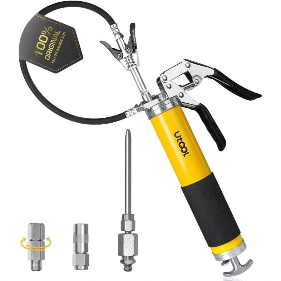 Pneumatic Grease Gun, 6000 PSI Operated Grease Gun Kit, 14 Oz Load, 18 ...