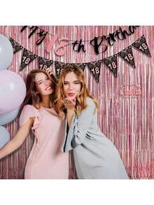 Red Silver Green Party Streamers - GREATRIL Tinsel Backdrop Xmas Winter ...