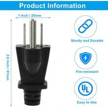 2 Pack Generator Grounding Plug, Neutral Ground Bonding Plug Portable ...