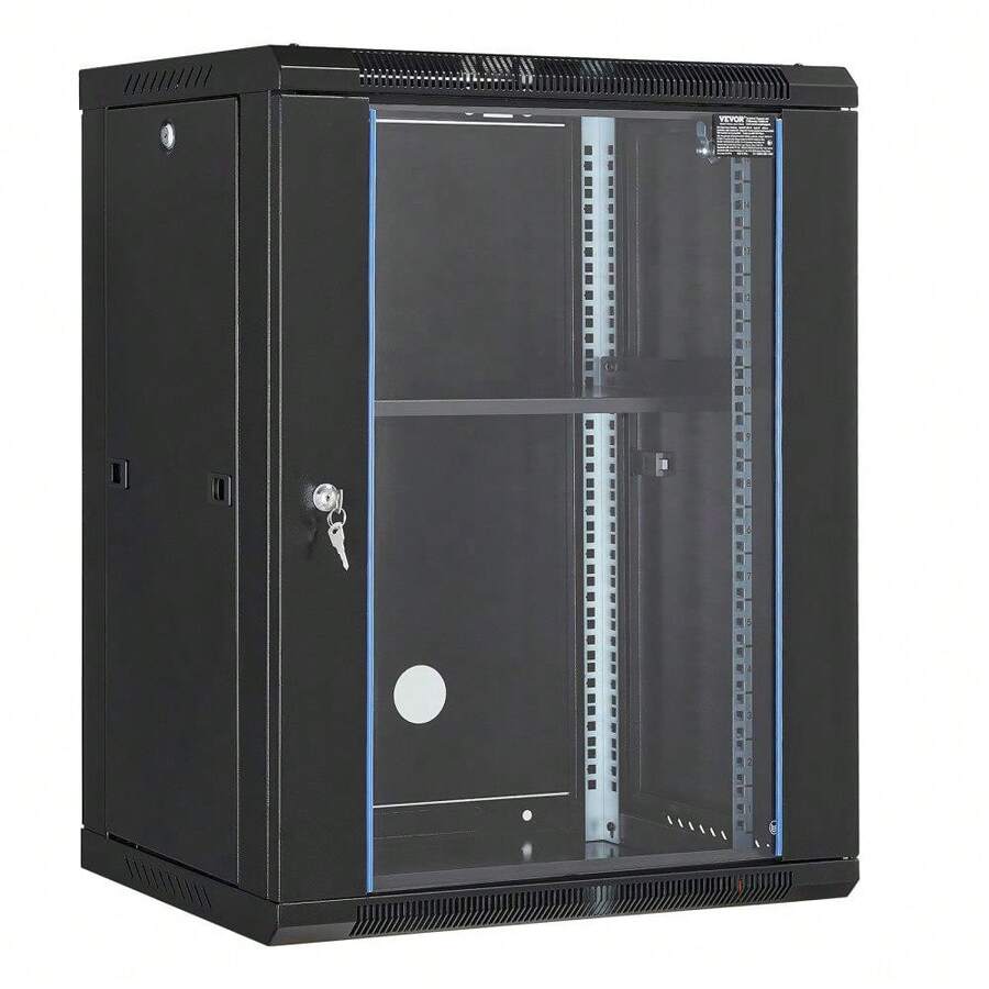 15U Wall Mount Network Server Rack Cabinet Enclosure With 457.2 Mm Lockable Door For Secure ...