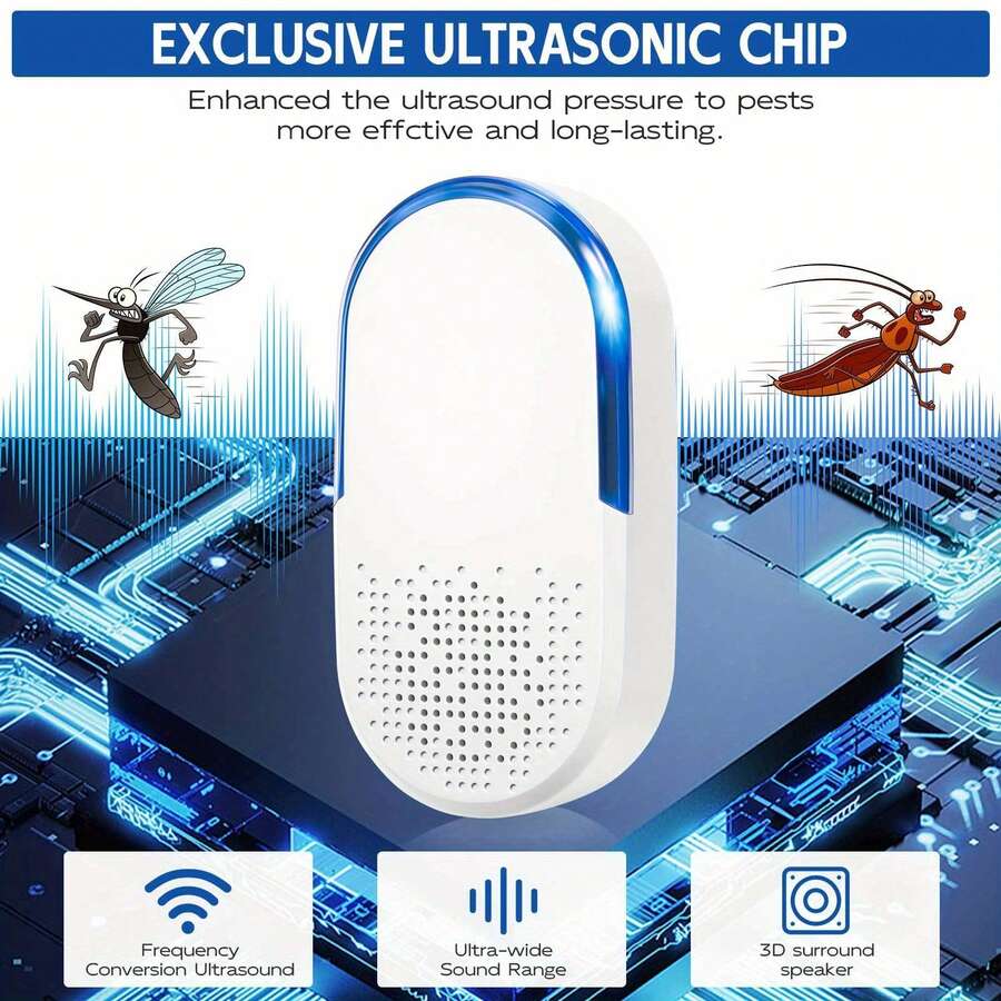 6-Pack Ultrasonic Pest & Rat Repeller – Electronic Mouse Defense ...