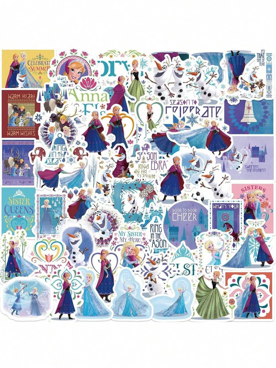 Disney 60Pcs Disney Cute Cartoon Animated Frozen‌ Elsa Graffiti ...
