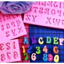 Moldes de silicona para fondant y chocolate con letras y números del 0 ...