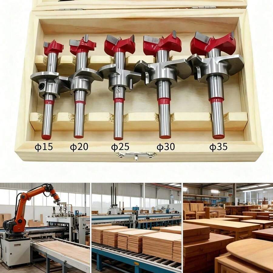 15-35mm Concealed Hinge Hole Drilling Jig Guide Drill Bit Set ...