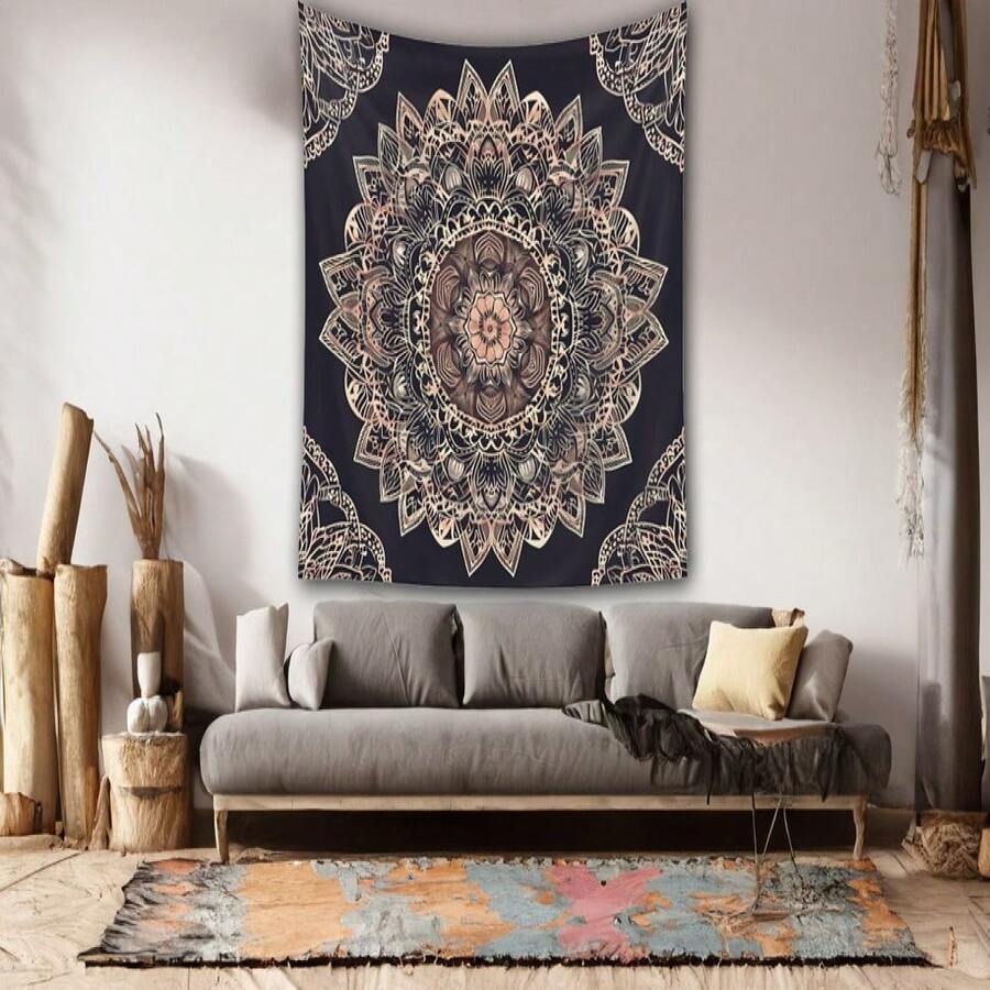 Boho Mystic Mandala Wall Hanging - Bohemian Tapestry For Bedroom ...