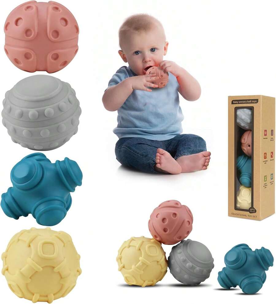 Pack Sensory Balls,Balls Easy Grape Soft Textured Ball Set,Infant ...