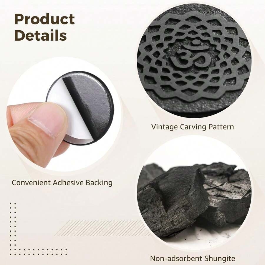 2PCS Shungite Stickers Cell Phone, Shungite Neutralizer Stickers, EMF ...