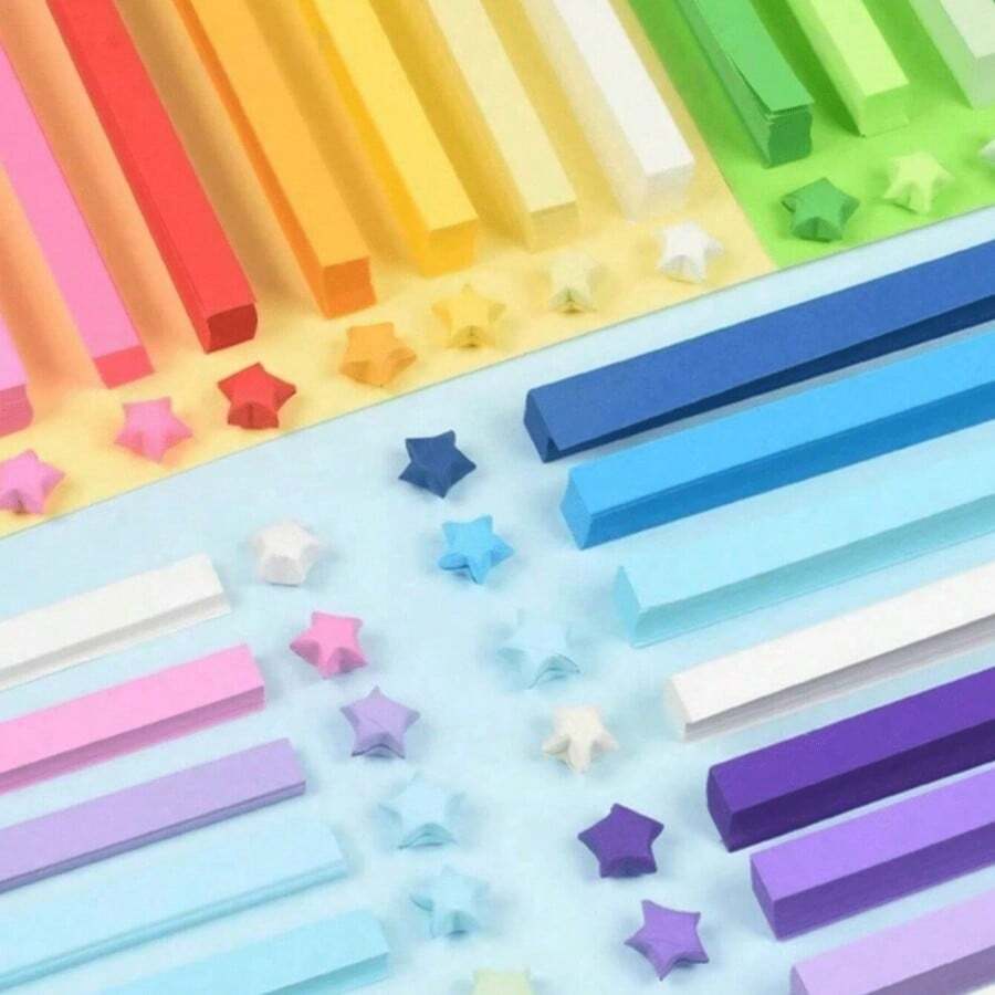 540 Pcs Origami Stars Paper Strips Handmade Home Cards Gift Party ...