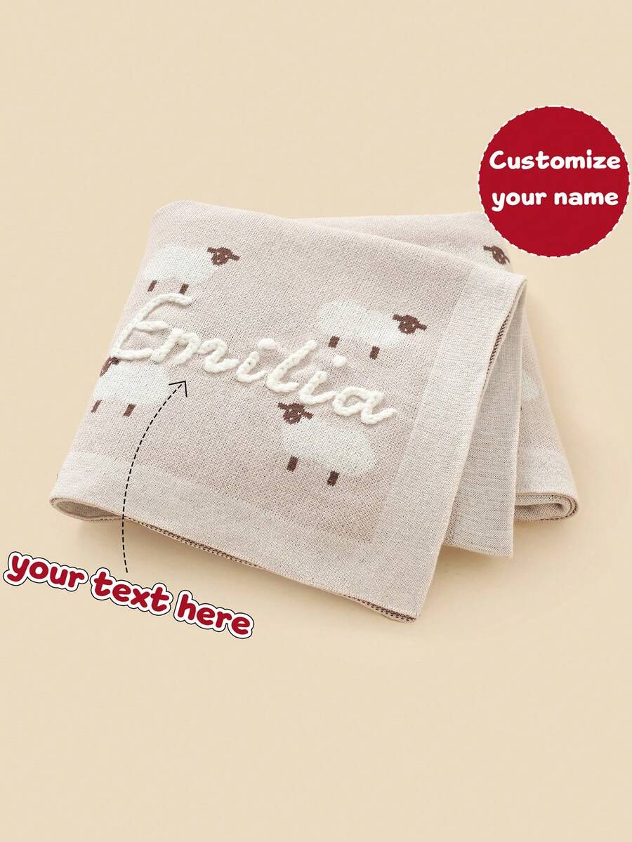 Handmade Embroidered Name Baby Blanket, 100% Cotton All Season Newborn ...