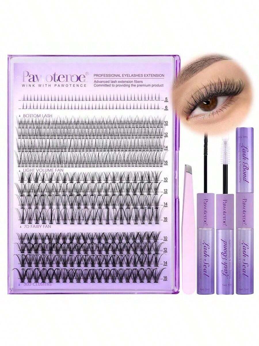 Lash Extension Kit Lash Clusters Multi-Types Individual Lashes Natural ...