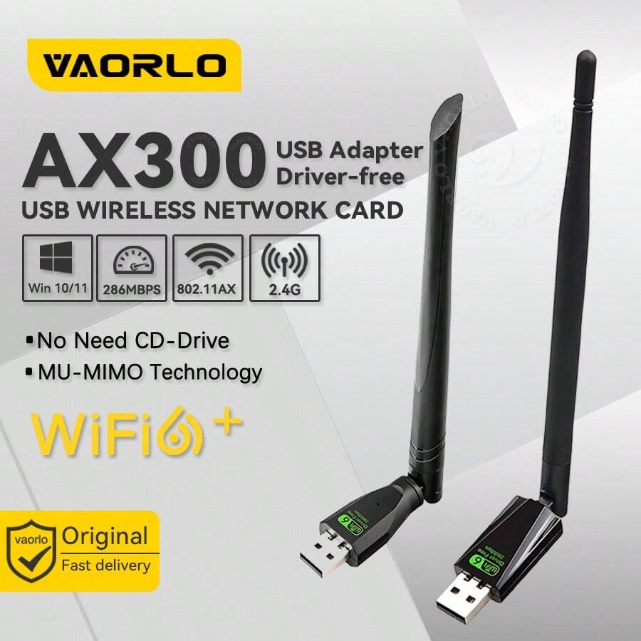 New WIFI 6 USB Adapter AX286 Network Card Adapter 2.4GHz Wi-Fi Dongle ...