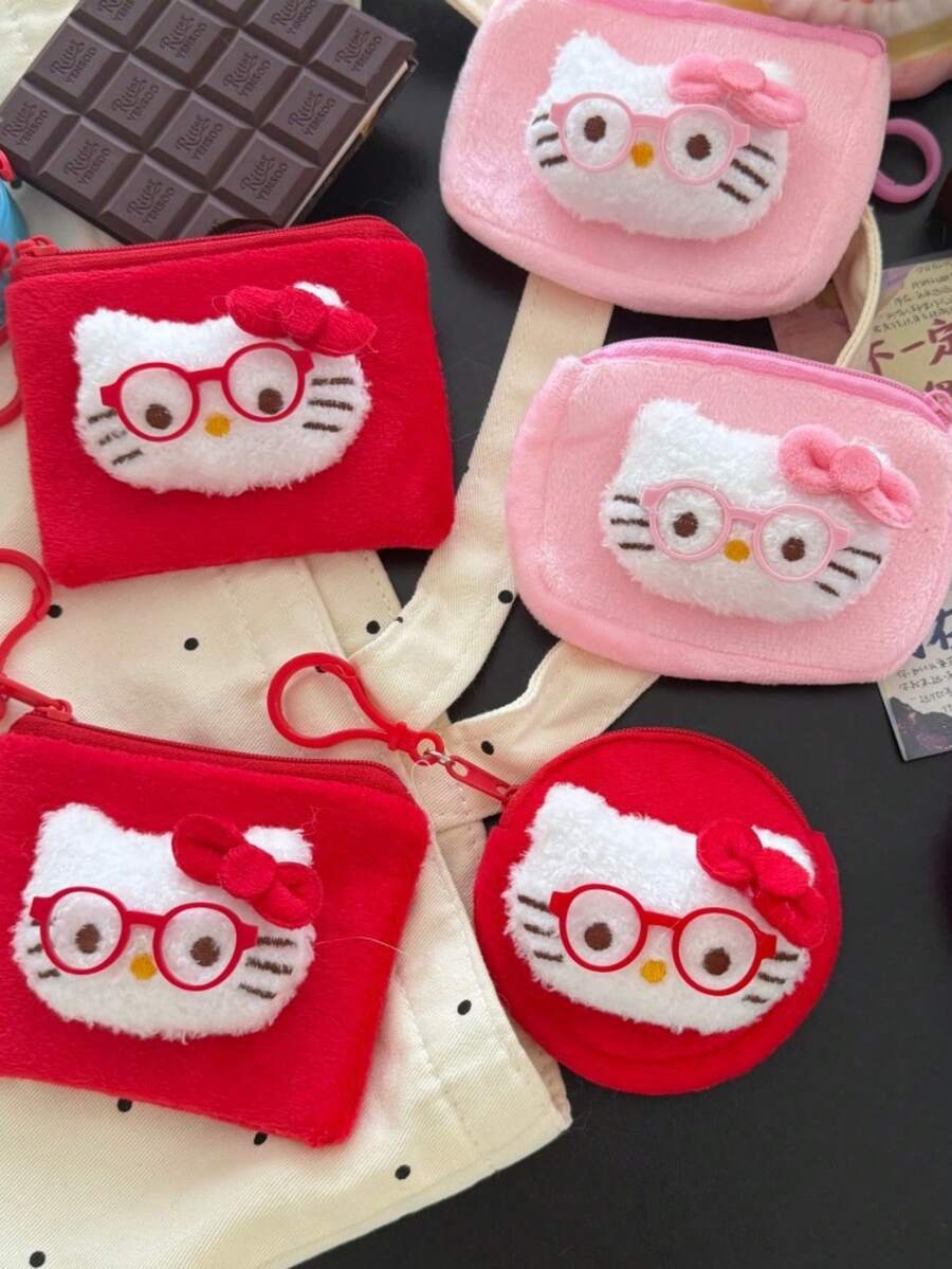 Sanrio 1 PC Cute Sanrio Hello Kitty Coin Purse Cartoon Plush Storage ...