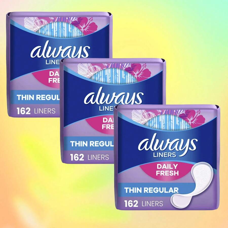 Daily Fresh Thin Panty Liners, Regular Absorbency, Unscented, Thin And ...