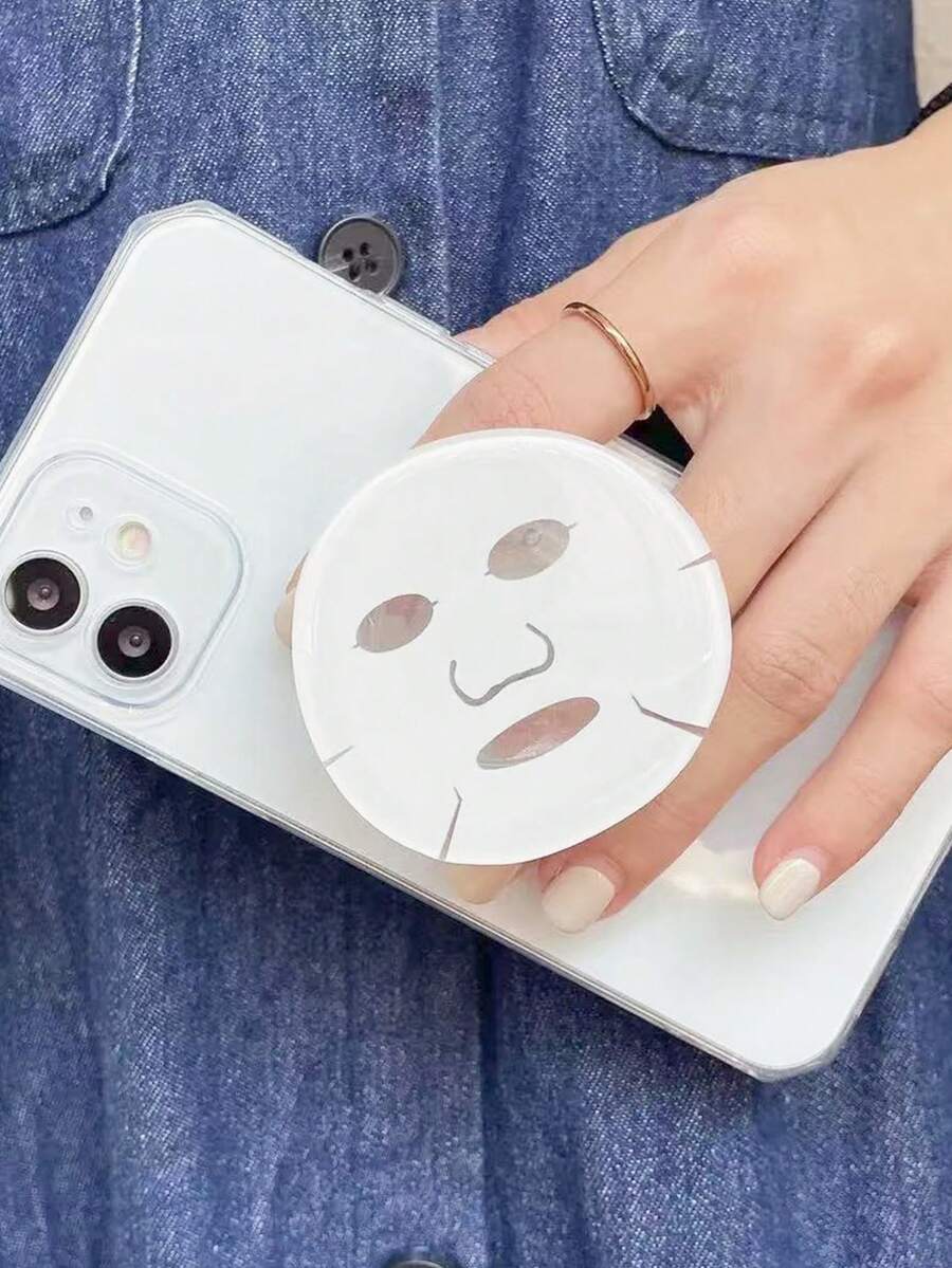 1pc Ins Funny And Simple Facial Mask, Acrylic Resin Drop Phone Stand ...