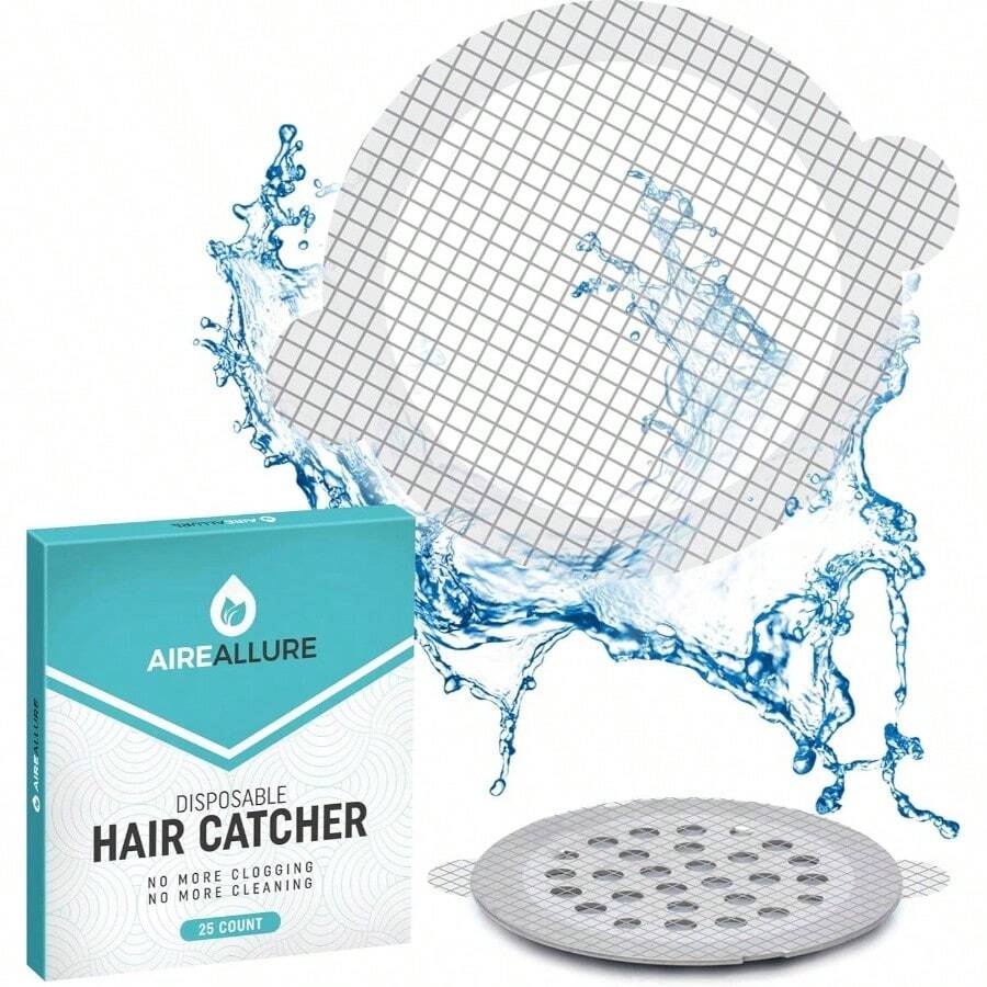 , 25 Pack, Disposable Shower Drain Hair Catcher Mesh Stickers | SHEIN USA