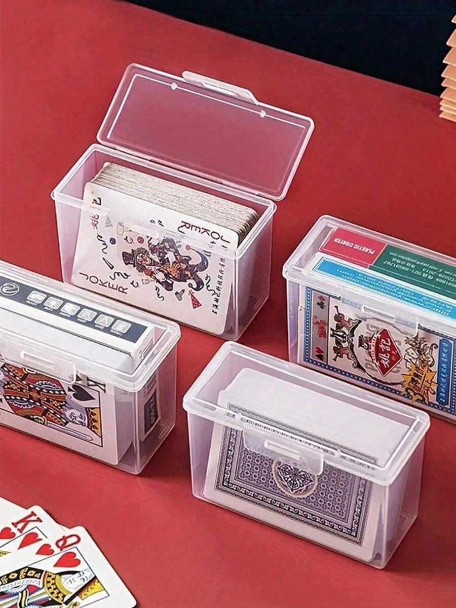 Transparent Card Box, Transparent Plastic Poker Storage Box, Card ...