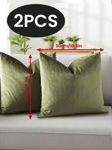 1/2/4pcs Solid Color Dutch Velvet Pillowcase, Soft Accent Cushion Case ...