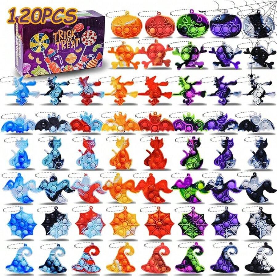 120 Packs Halloween Party Favors For Kids, Halloween Fidgets Toys With ...