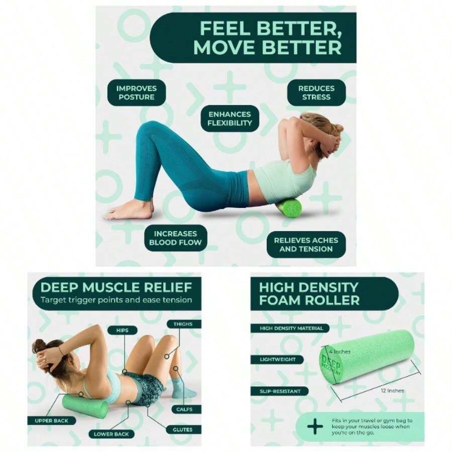 Yoga Foam Roller Physical Therapy Exercise U2013 Firm Back Roller Back ...