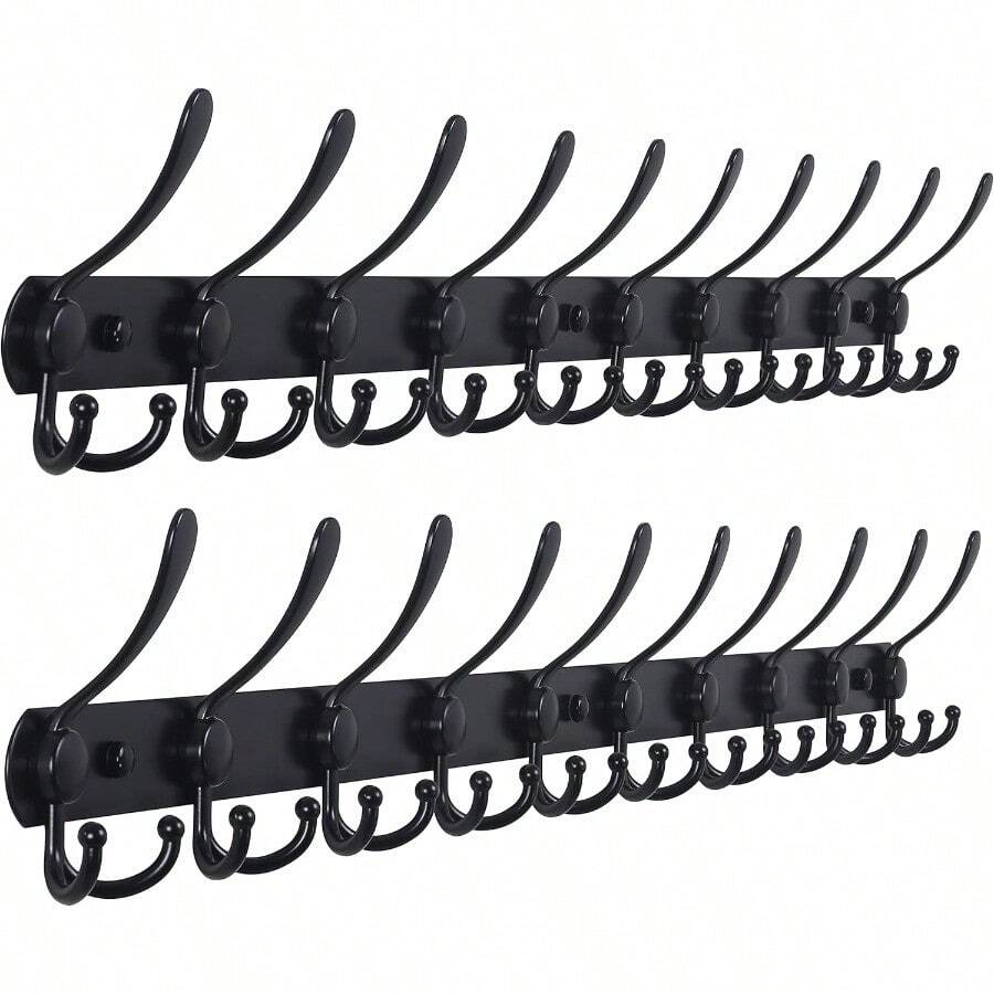Dseap Coat Rack Wall Mount 38 Long 10TriHooks Heavy Duty Coat Hanger ...
