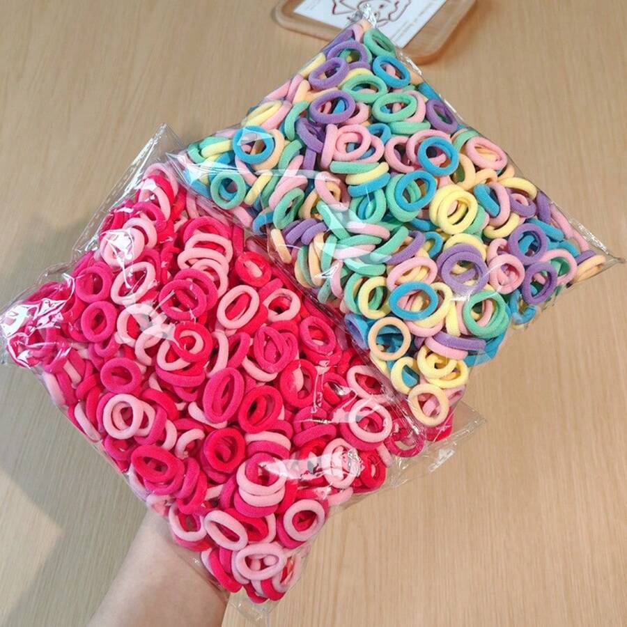 100pcs Female Color Hairband, Cute Rubber Band Head Accessory For Baby ...