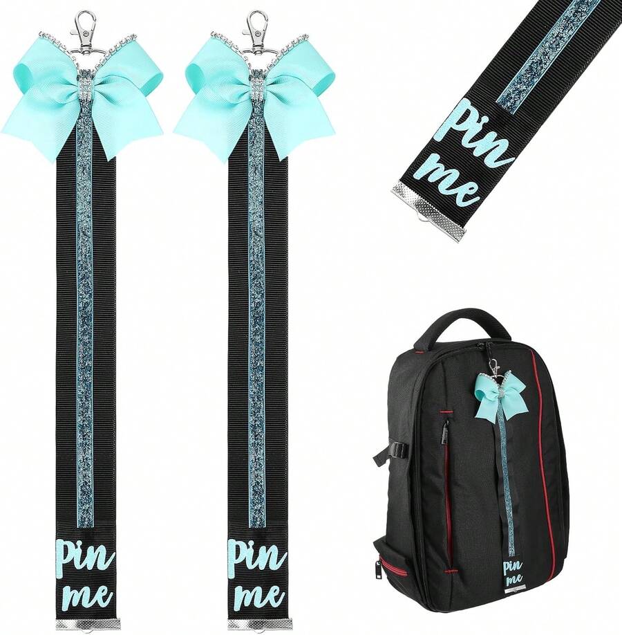 Cheer Pin Strap Pins, 2pcs Glter Cheer Keychain Pin Strap, Rhinestones ...