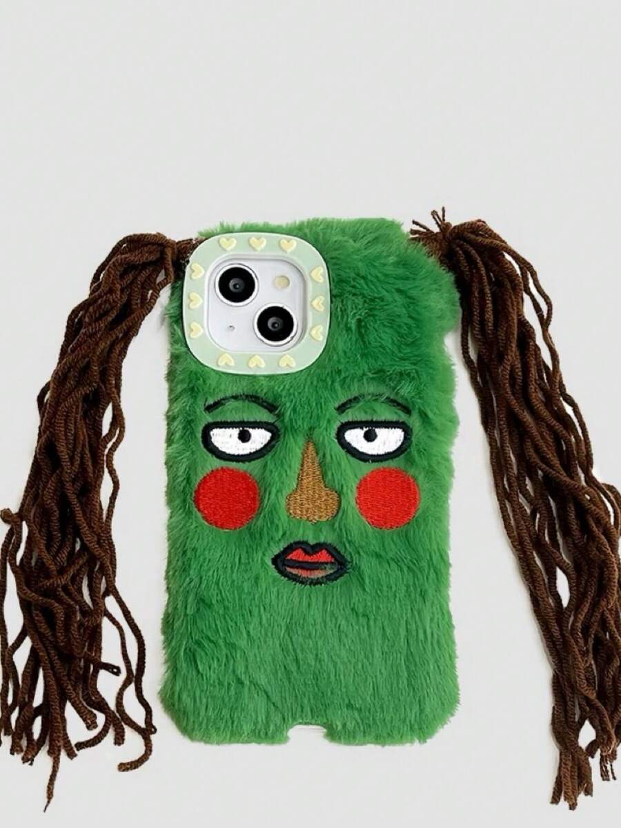 Funny Phone Case,Ugly Phone Case Cute Cartoon Braids Girl 15 Pro Max/17 ...