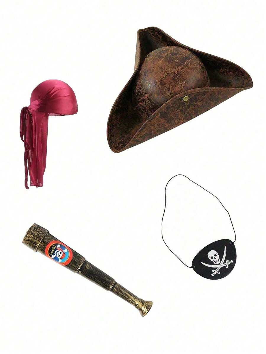 Pirate Hat Set, Role Play, Vintage Pirate Hat, Cosplay Costume, Pirate ...