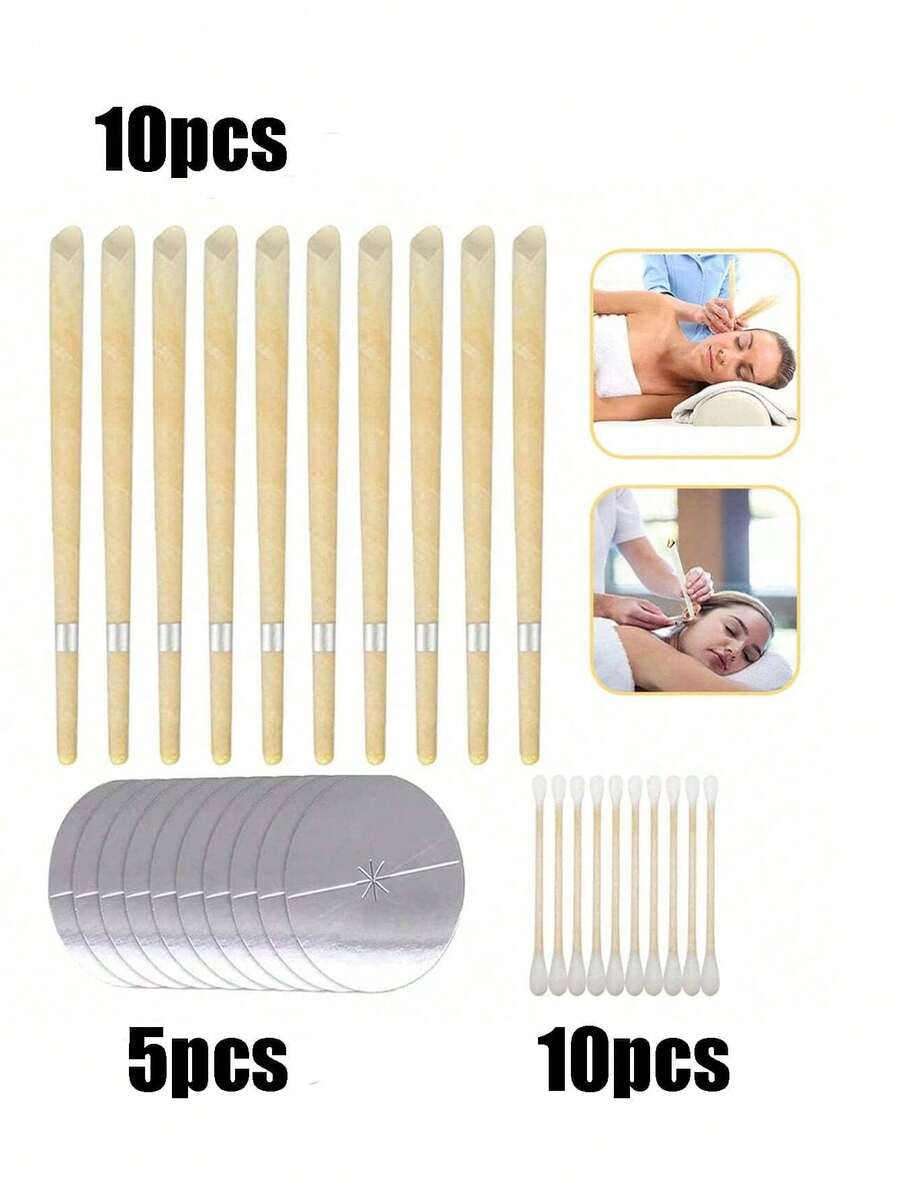 10 Beeswax Aromatherapy Ear Candle Set, Used For Ear Cleaning And ...