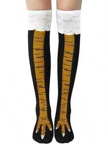 Chicken Leg Feet Socks Novelty Crazy Knee High Compression Sock Women ...