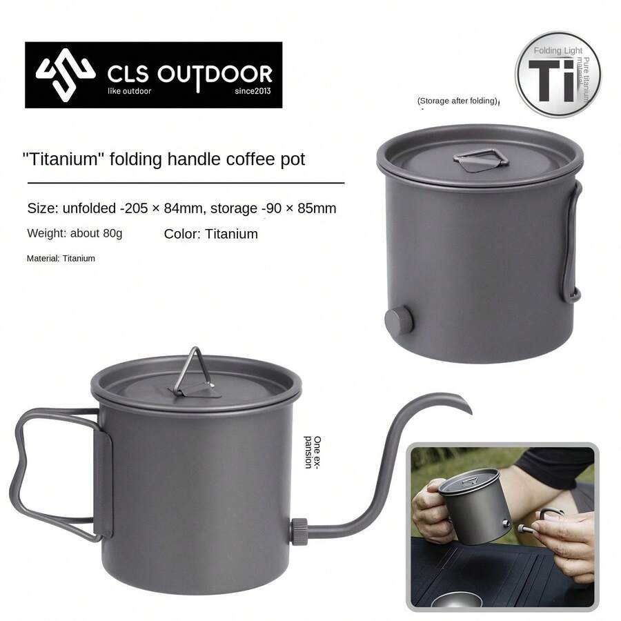 Pure Titanium Outdoor Kettle Set Camping Coffee Pot, Tea Set For ...