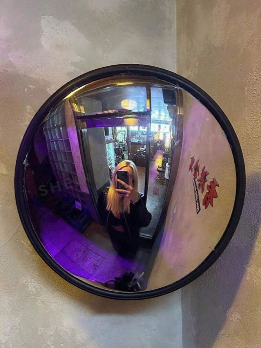 1PC Acrylic Convex Mirror, 360° Wide Angle HD Garage Blind Spot Safety ...