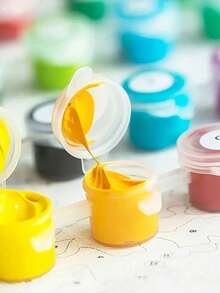 1 Set Beginner DIY Adult Paint By Numbers Kit Incl Paints, Canvas ...