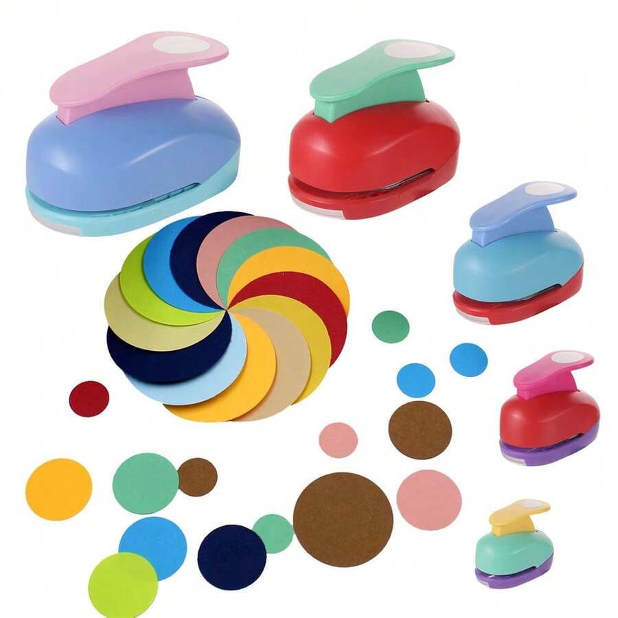 Random Color 8/16/25/38/50mm Round Hole Punch, DIY Embossing Hole Punch ...