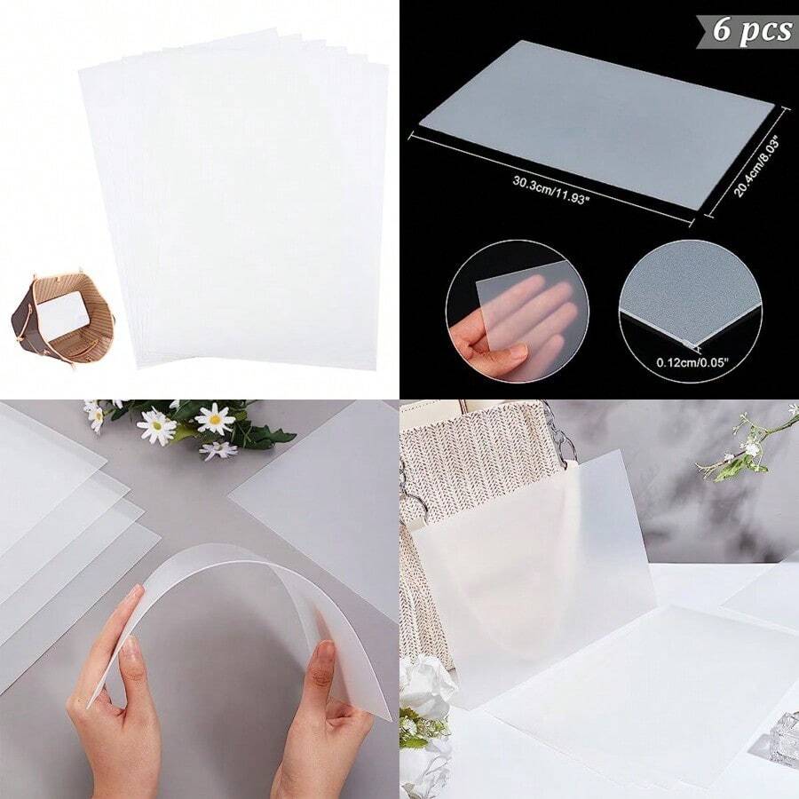 PH PandaHall 6 Pcs 12 X 8 Inch Plastic Rectangle Handbag Base Shaper ...