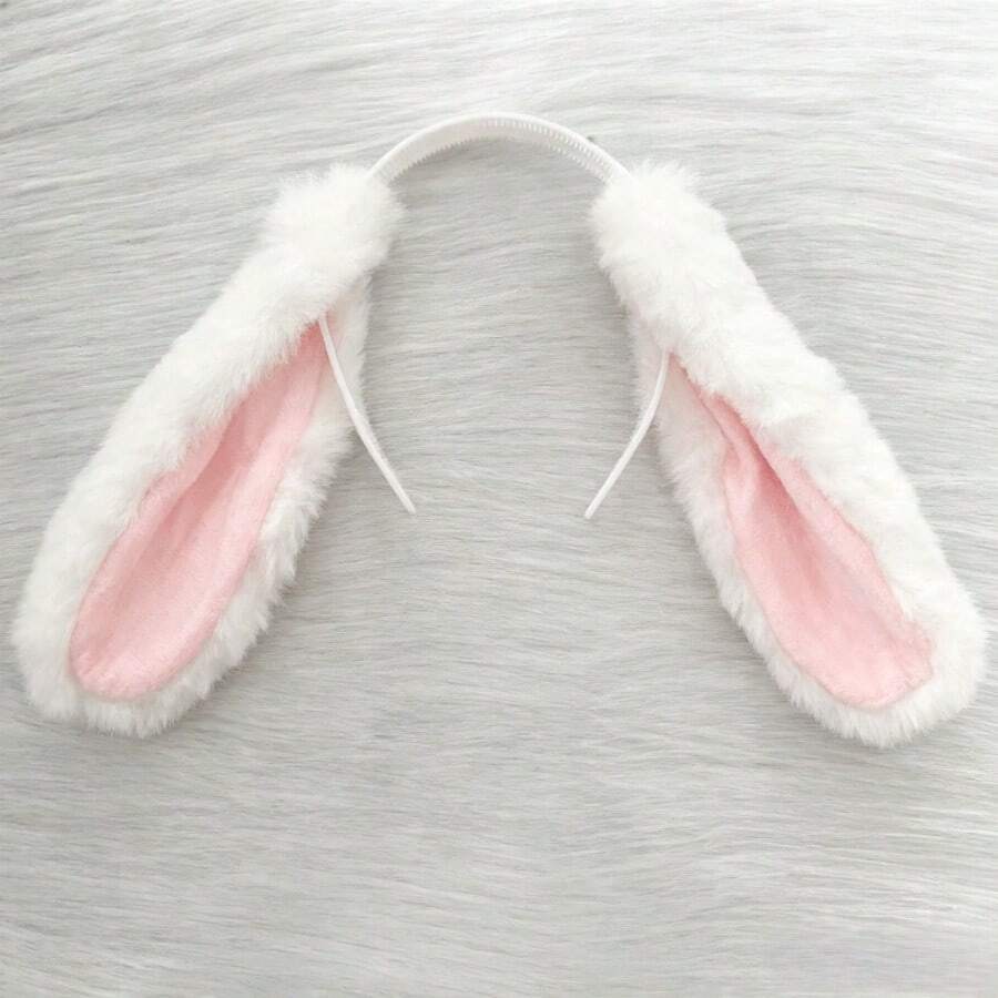 1pc Rabbit Ear Party Costume Prop - Droopy Ear Rabbit Headband Cosplay ...