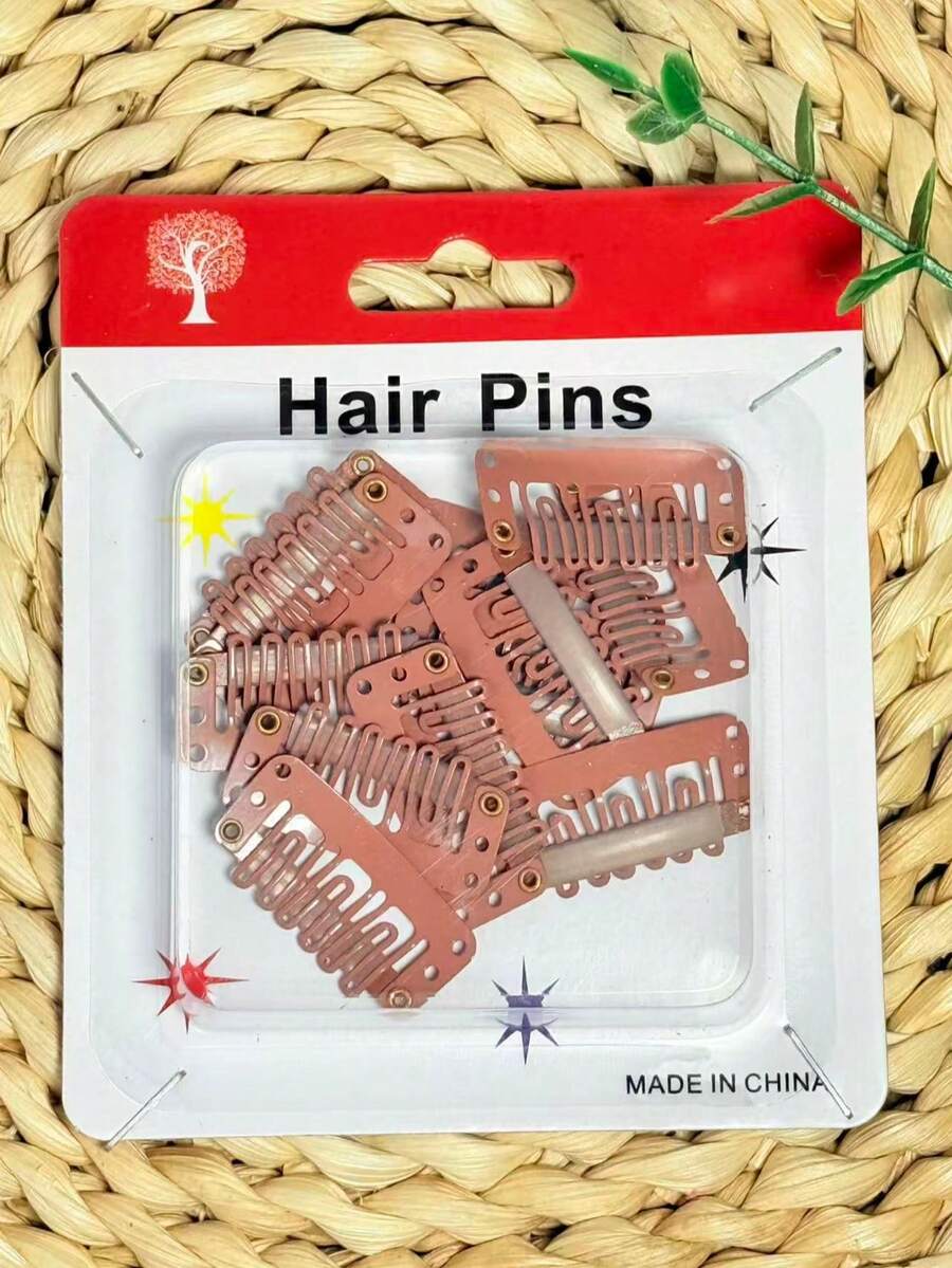 12pcs/Set Wig Clips, Soft Rubber 6-Teeth U-Shaped Metal Clips, Wig ...