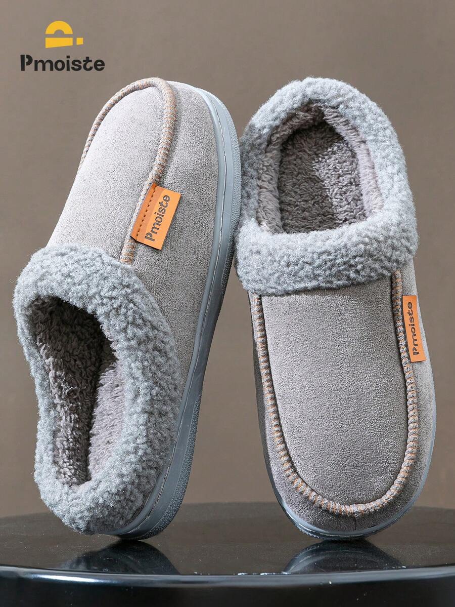 Pmoiste Herren Plüsch Memory Foam Warme Hausschuhe, Weiche Innen ...