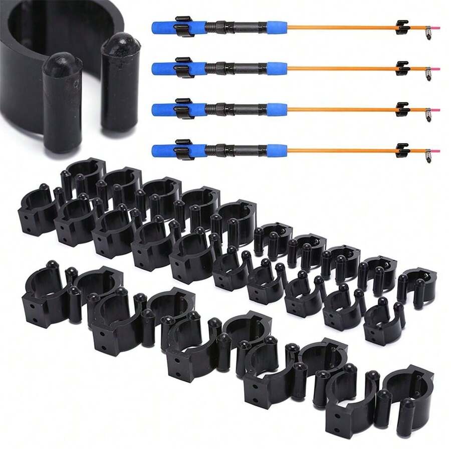 12Pcs Billiard Cue Holders S/M/L Wall Hanging Fishing Rod Holder ...
