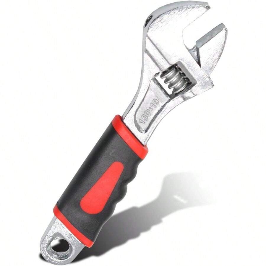 6 Inch Adjustable Wrench With Ergonomic Rubber Grip Spanner Handle ...