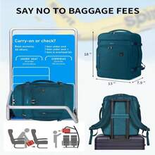 ECOHUB 17" Small Travel Backpack, United Airlines Personal Item Bag ...