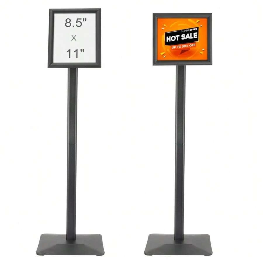 Adjustable Pedestal Sign Holder, 21.59x27.94 Cm Vertical & Horizontal ...