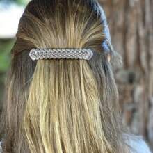 Celtic Braid Bar Hair Clip Extra Large Hand Crafted Metal Barrette Made ...