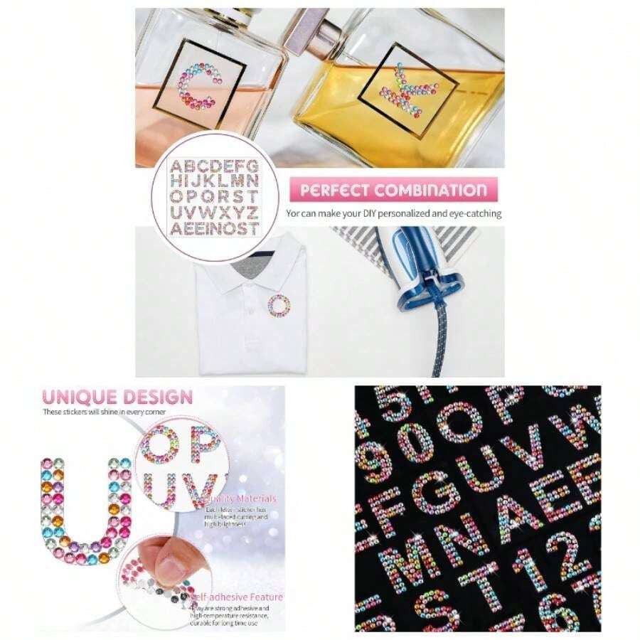 88 Pieces Alphabet Glitter Letter Stickers Shiny Number Self Adhesive ...