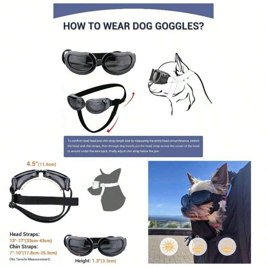 Dog Goggles Small Breed, Dog Small Breed Eye Protectie Goggles Small ...