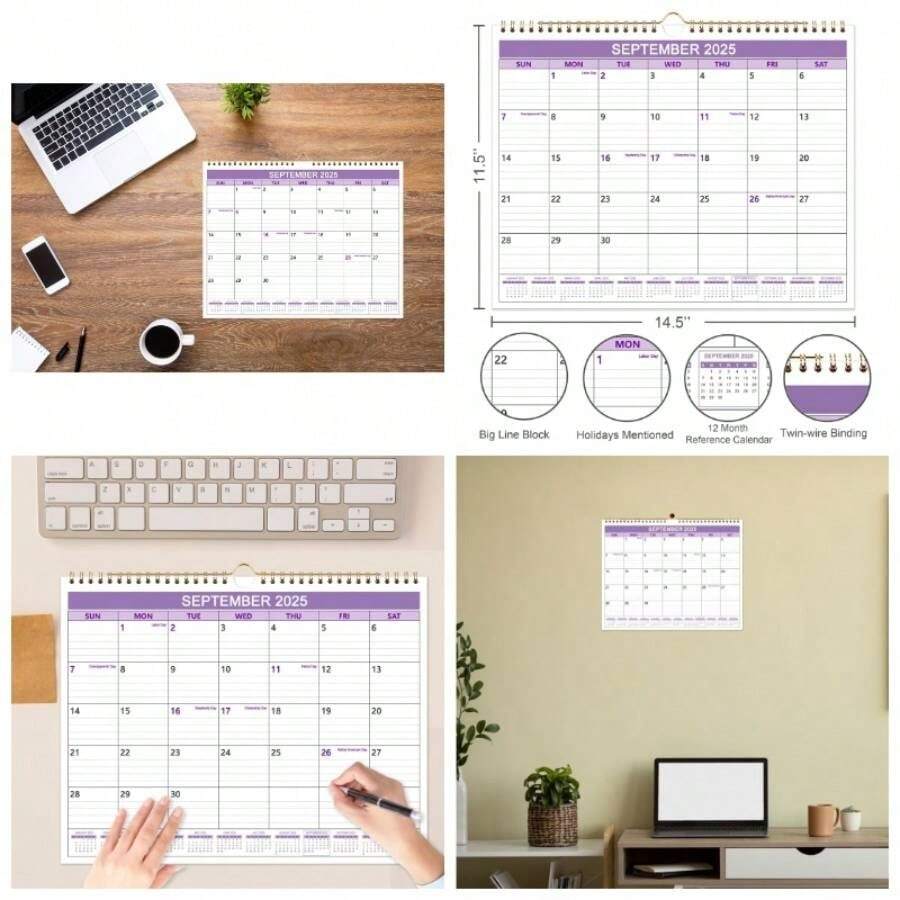 Calendar 2025 - 2026, Wall Calendar From September 2025 To December 2026, 25 - 26 Calendar Easy ...