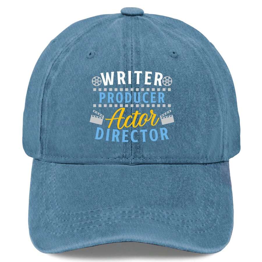 Vintage Style 'Writer Producer Director' Baseball Cap - 100%, Black ...